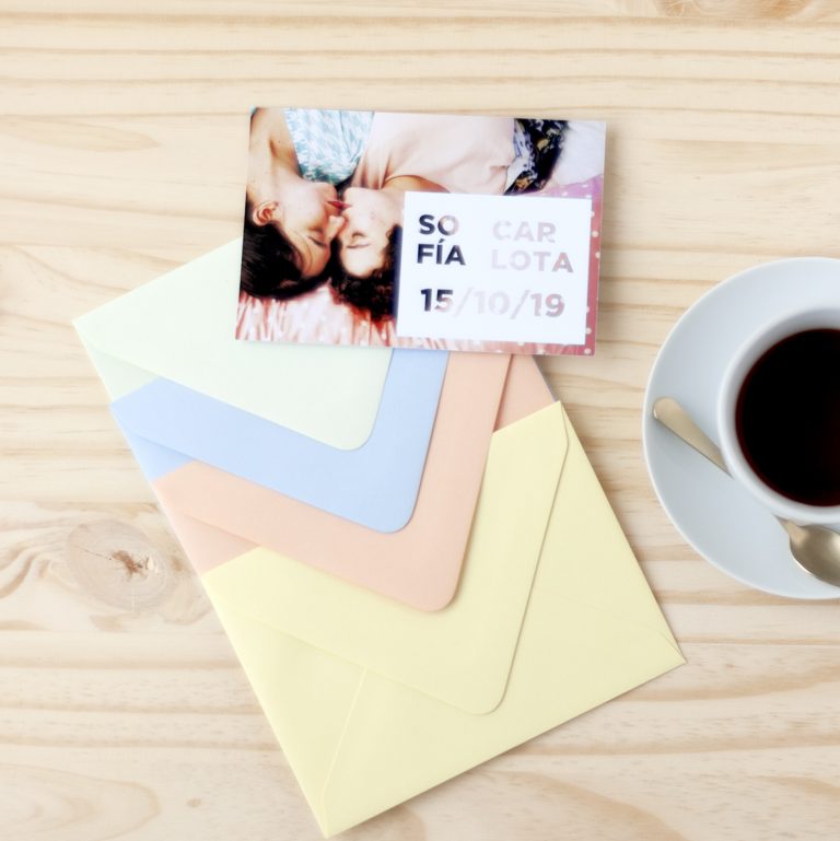 Elegantes invitaciones de boda con foto o imagen personalizada